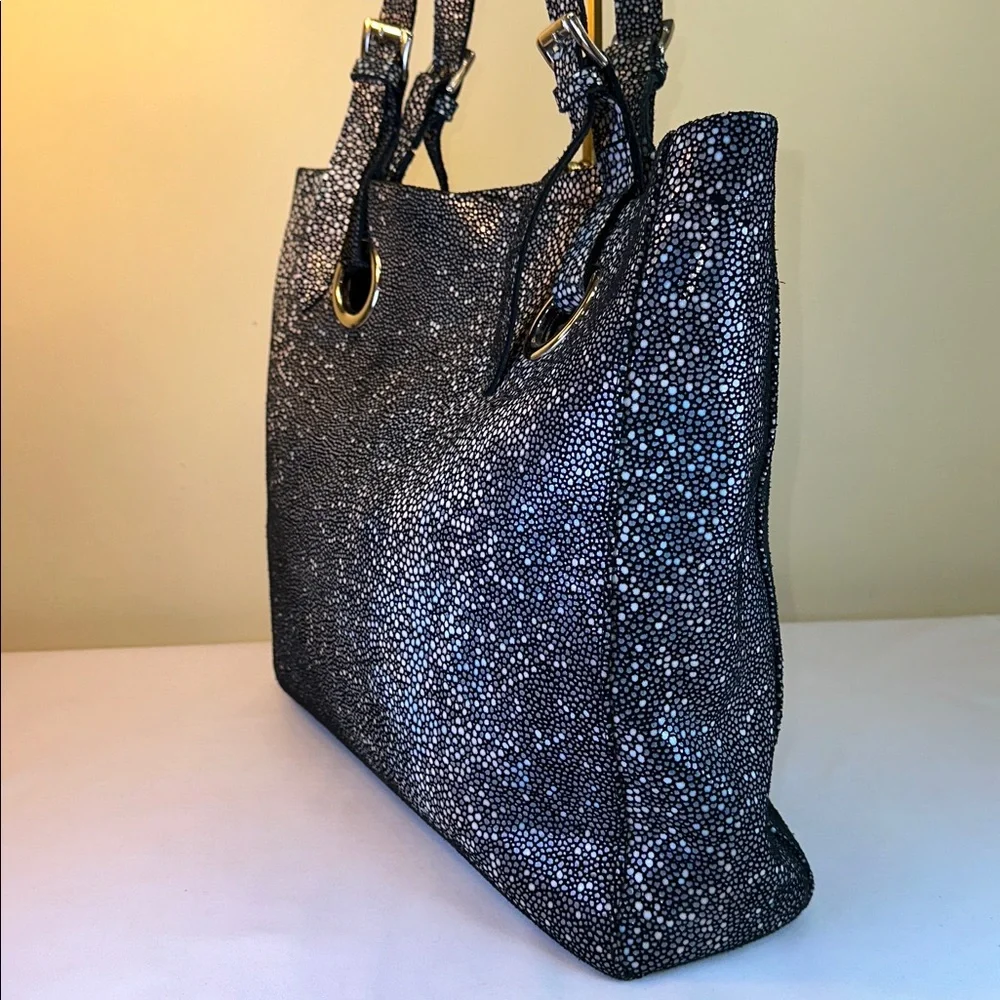 CoFi | Bags | Cofi Leathers Erin Tote Stingray Pattern Sueded Leather ...